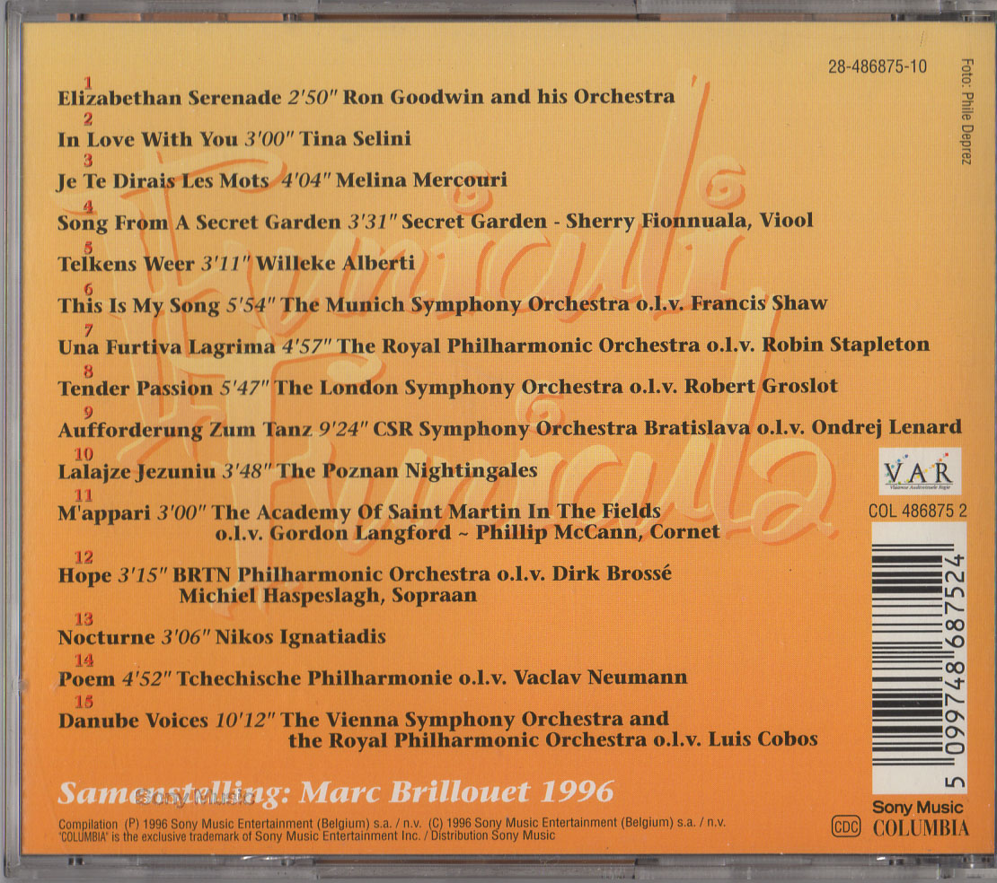 FUNICULI FUNICULA, Vol. 12 - 1996 Columbia / Sony CD